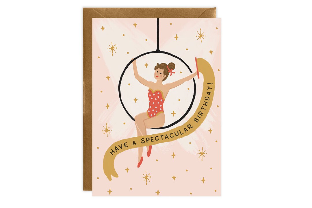 Trapeze Lady - Birthday Card - Etsy