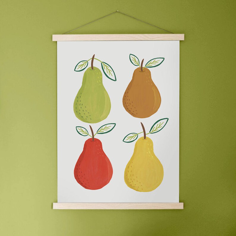 Pears - Modern Farm Garden Art Print - Etsy