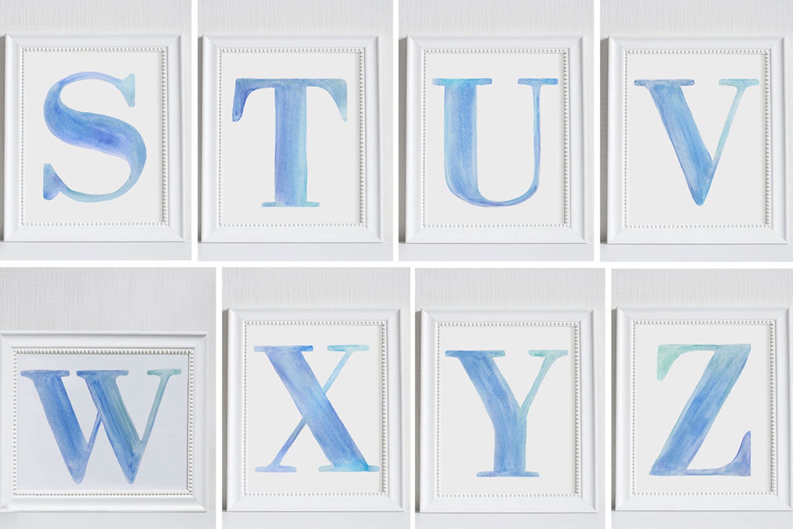 Watercolor Alphabet Letters Art Prints - Etsy