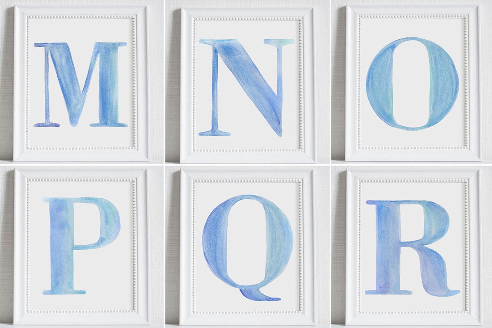 Watercolor Alphabet Letters Art Prints - Etsy