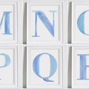 Watercolor Alphabet Letters - Art Prints (custom Color Option) - Etsy