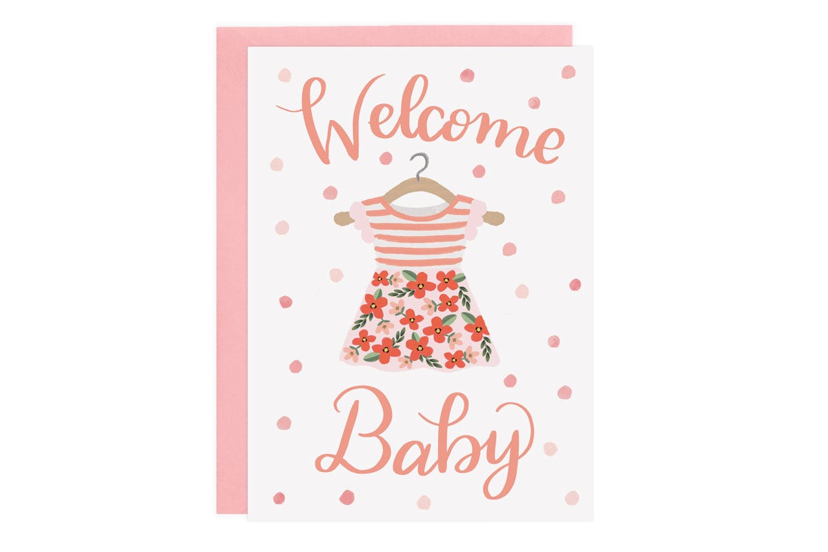 Welcome Baby Card boy OR Girl | Etsy