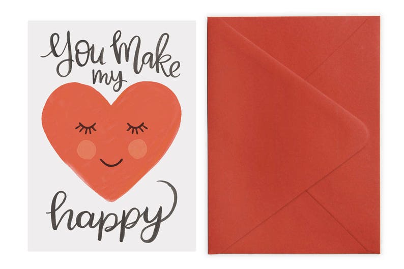 You Make My Heart Happy - Card - Etsy
