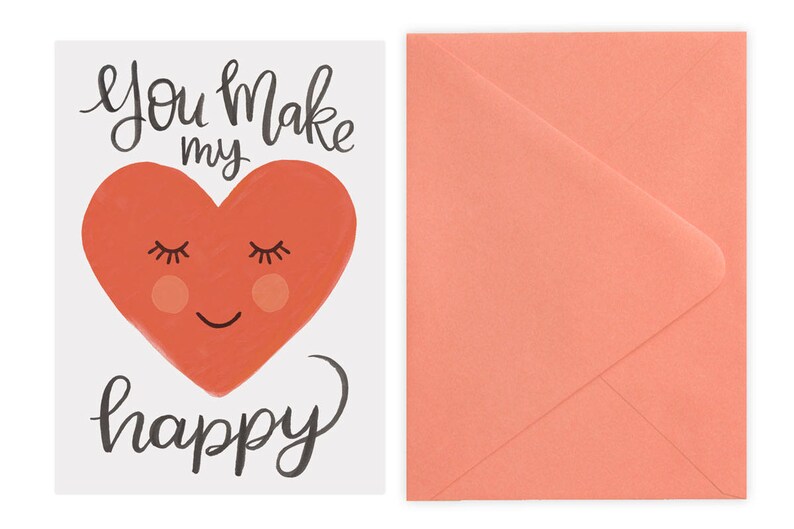 You Make My Heart Happy - Card - Etsy