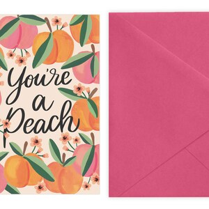 You're A Peach - Card - Etsy