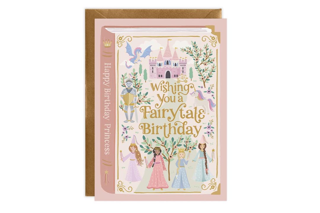 Fairytale Princess - Birthday Card - Etsy