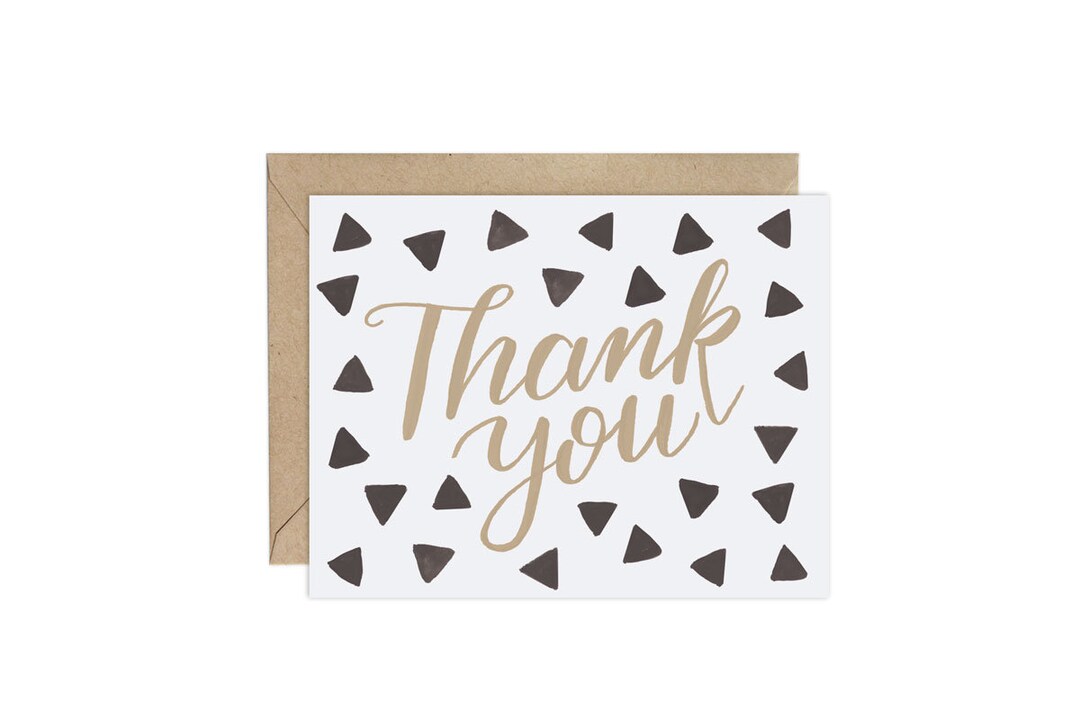 Triangles (pattern Party) - Thank You Card - Etsy