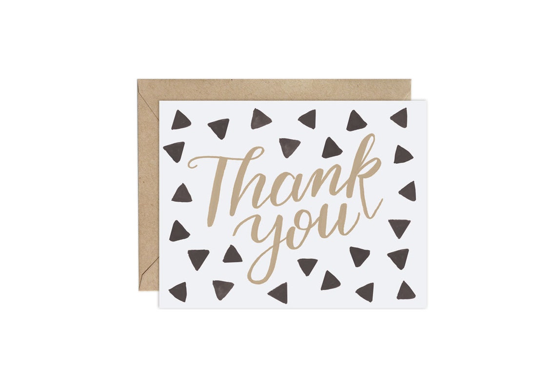 Triangles (pattern Party) - Thank You Card - Etsy