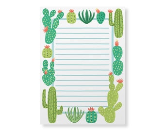 Cactus and Succulents Notepad Teacher Gift Personalized - Etsy