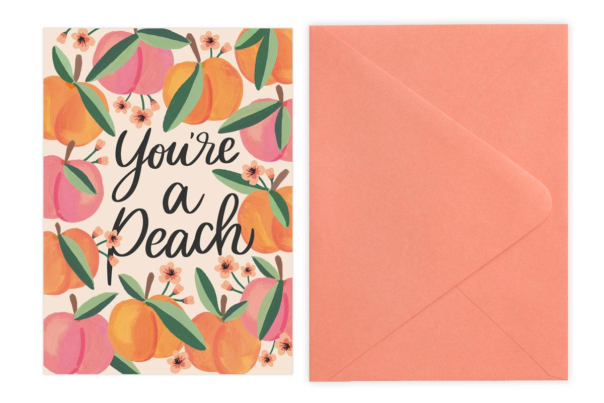 You're A Peach Card - Etsy