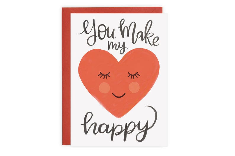 You Make My Heart Happy Card | Etsy