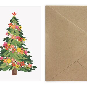 Bloom Christmas Tree - Christmas Card [single or Box Set] - Etsy