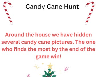Candy Cane Hunt Printable Game With Board Game - Etsy UK