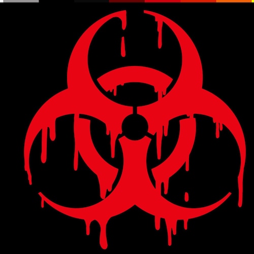 Dripping Biohazard Decal Vinyl Sticker - Etsy