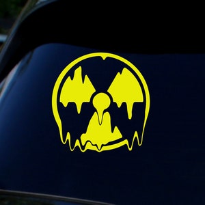 Nuclear Decal Nuke Meltdown Symbol Outline Stickers Choose Color & Size ...