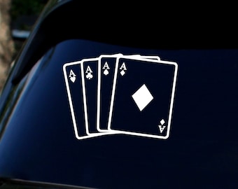 Deuces Decal Playing Card Set Sticker Choose Color & Size | Etsy