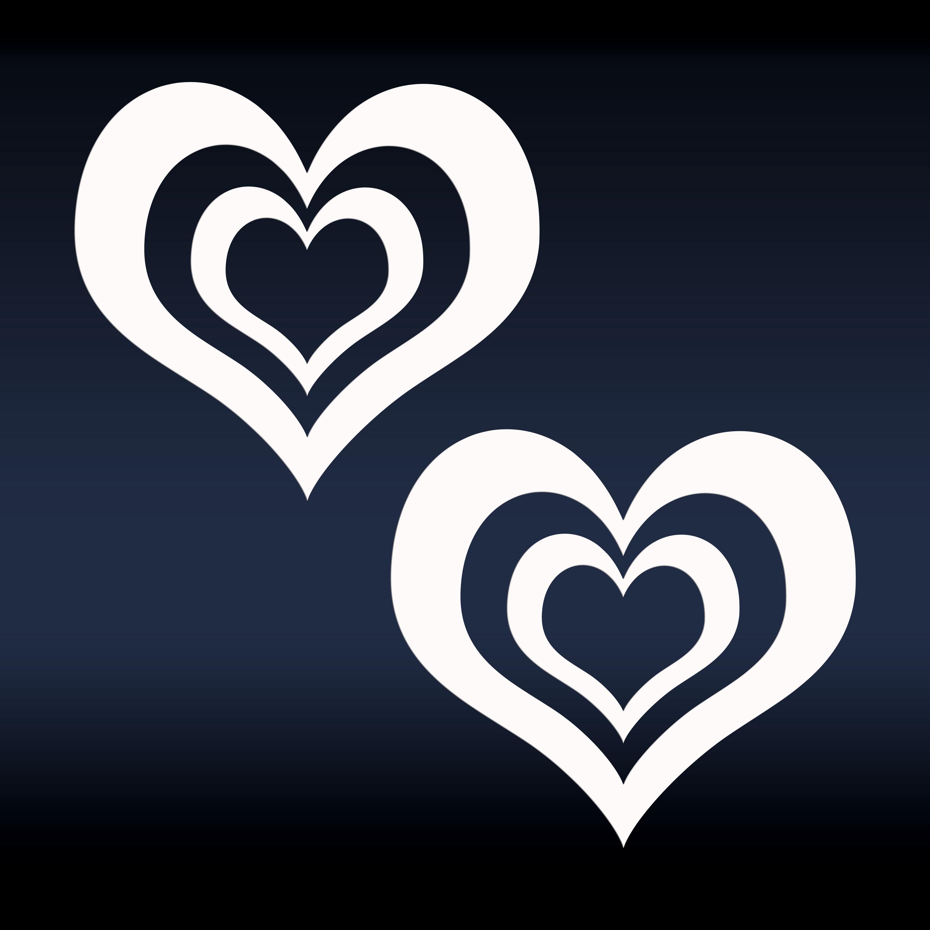 Heart Stickers - 2 Pack of Doubleheart Decals - Etsy