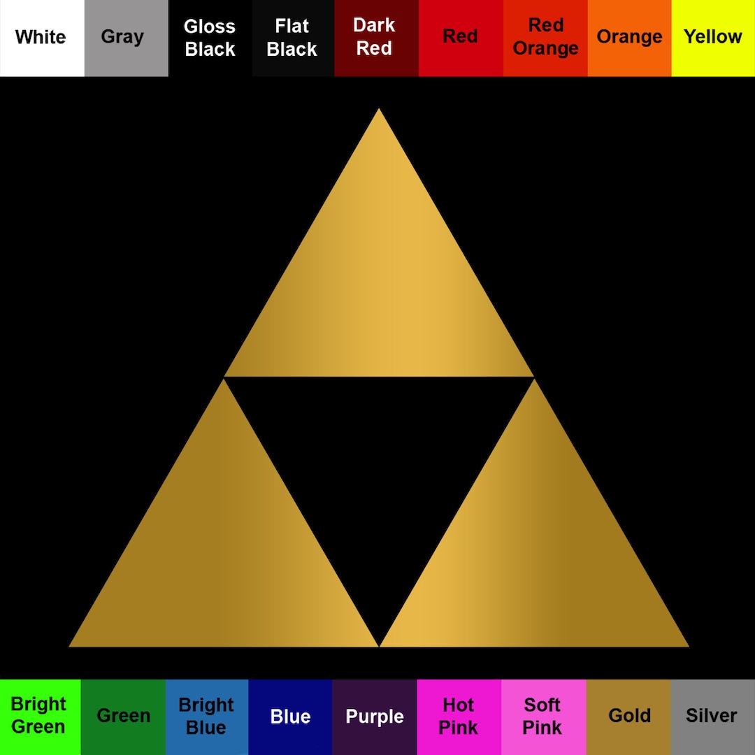 Tri Force Decal - Buy 1 Get 1 Free - Symbol Stickers - Choose Color ...