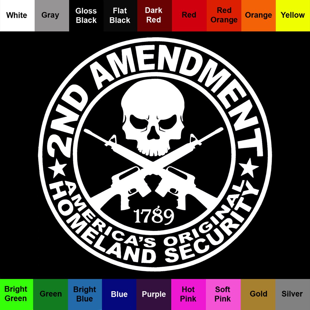 2nd Amendment Decal Sticker - Etsy
