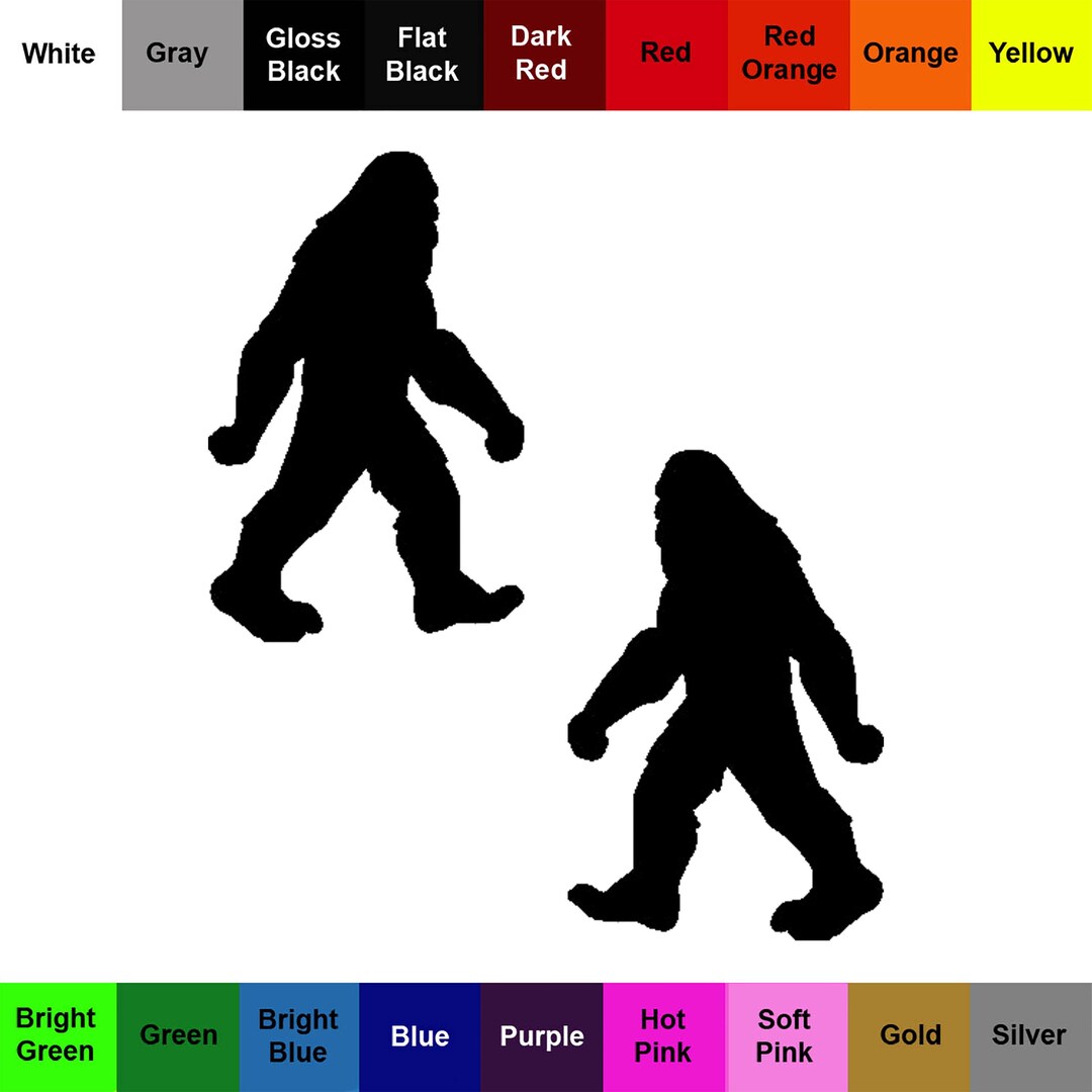 Bigfoot Stickers - 2 Pack of Sasquatch Decals - Etsy