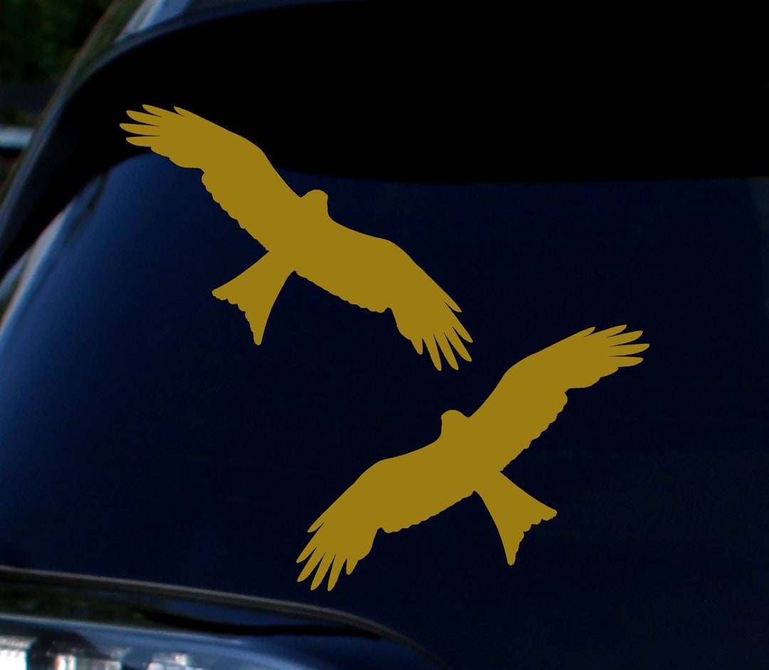 Bird Decal - 2 Pack of Hawk Stickers - Etsy