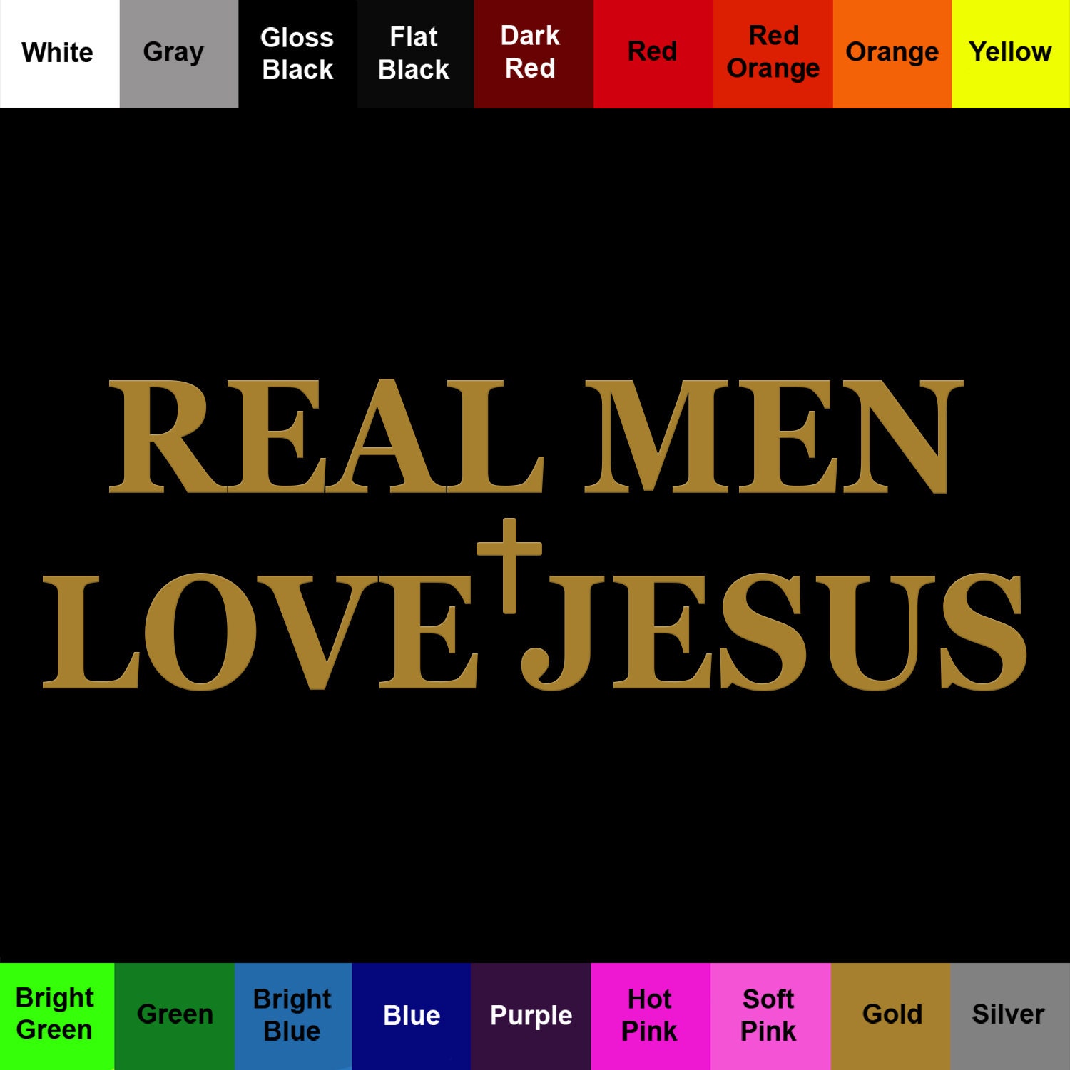 Real Men Love Jesus Sticker - Choose Color & Size - Etsy