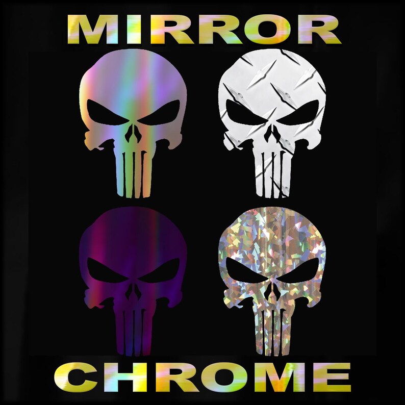 Chrome Skull Sticker Vinyl Decal - Etsy Canada