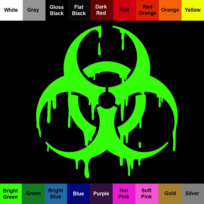 Dripping Biohazard Decal Vinyl Sticker - Etsy
