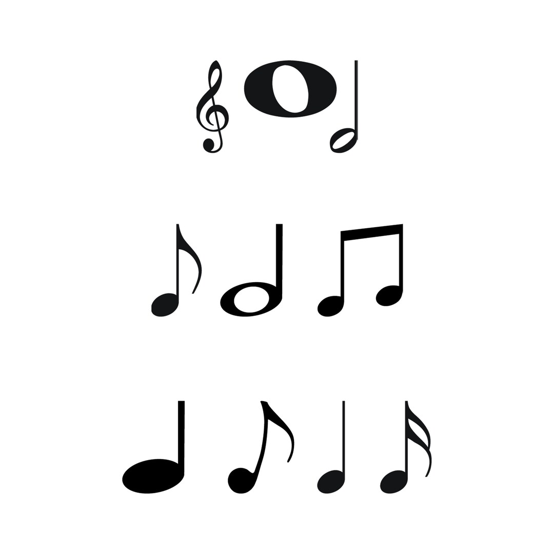 Music Notes Decals - Choose Color and Size - Etsy