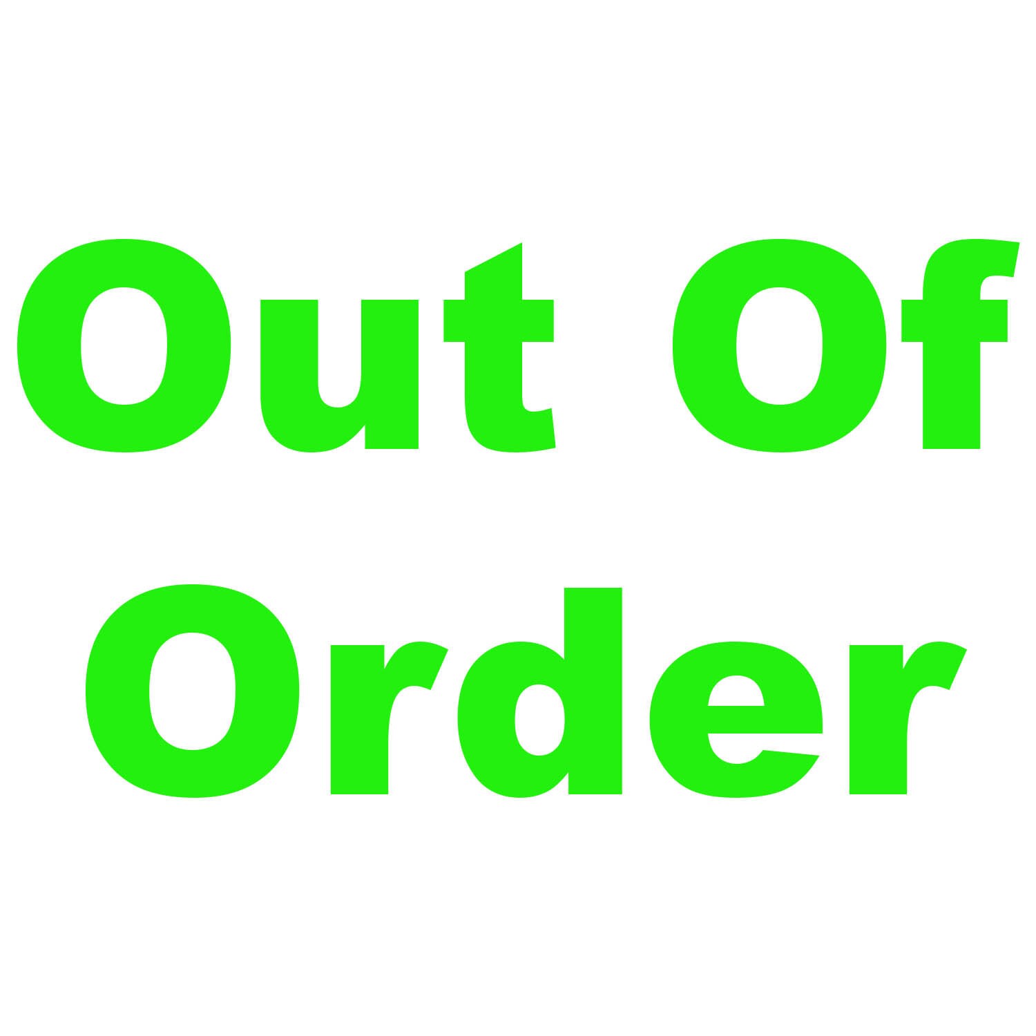 Out of Order Decal Stickers - Choose Text Color & Size by Width - Etsy