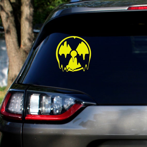 Nuclear Decal Nuke Meltdown Symbol Outline Stickers Choose | Etsy