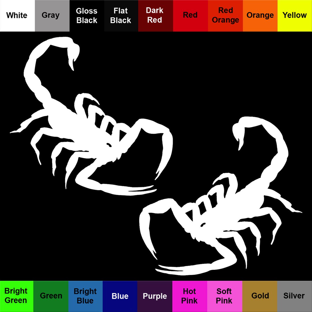 Scorpion Stickers - 2 Pack of Scorpio Decals - Etsy
