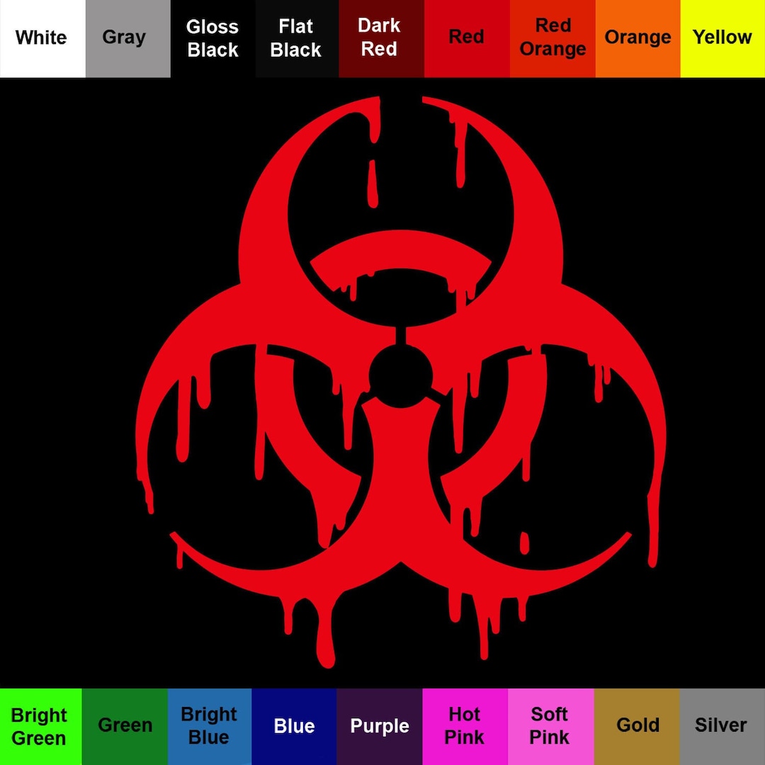 Dripping Biohazard Decal Vinyl Sticker - Etsy