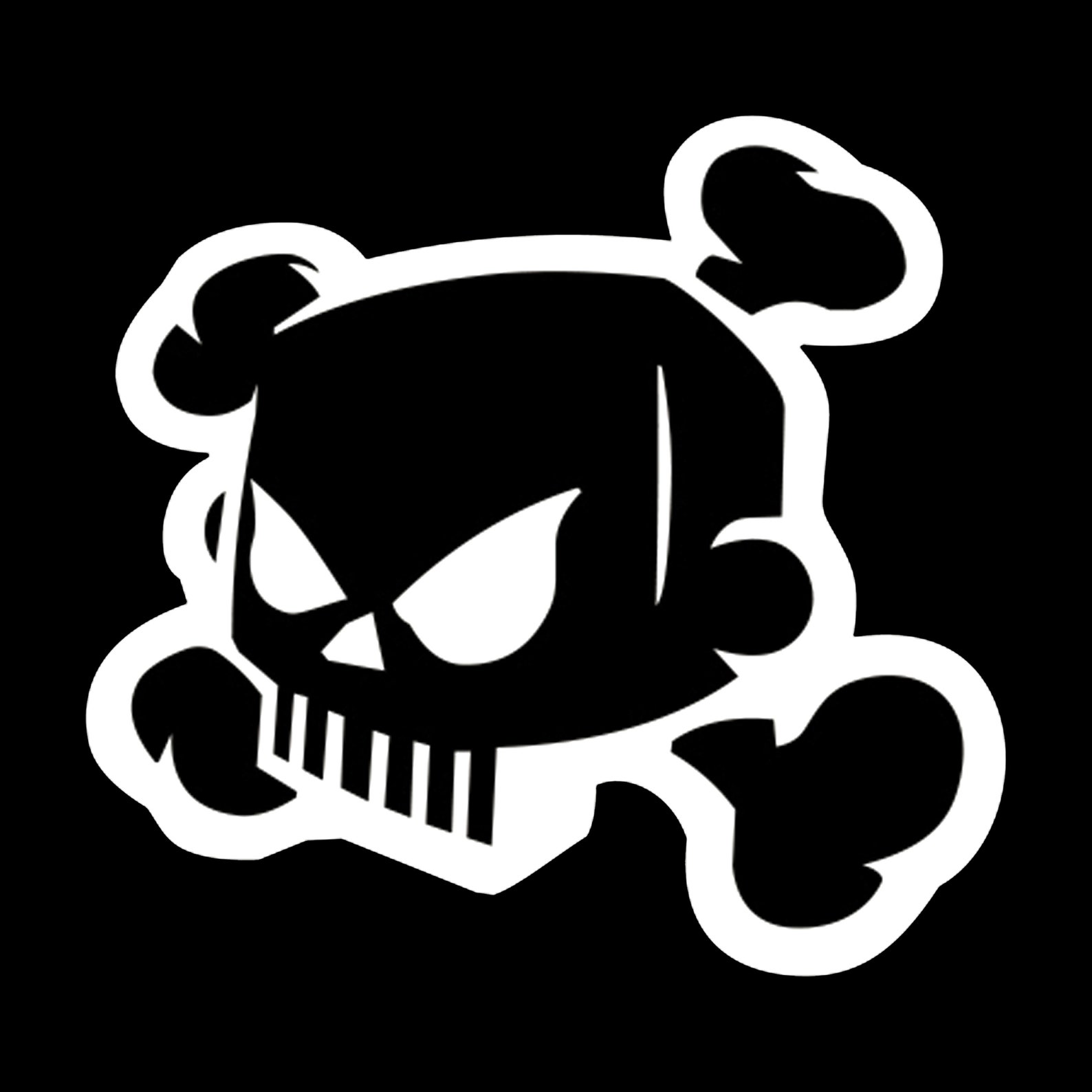 Skull and Bones Decal - Skull Stickers - Choose Color & Size - Etsy