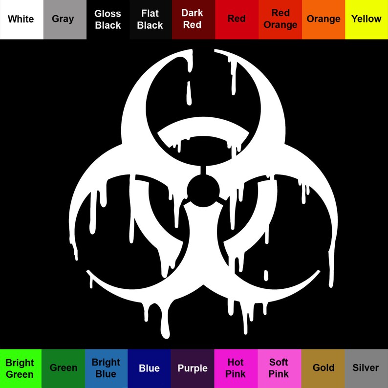 Dripping Biohazard Decal Vinyl Sticker - Etsy
