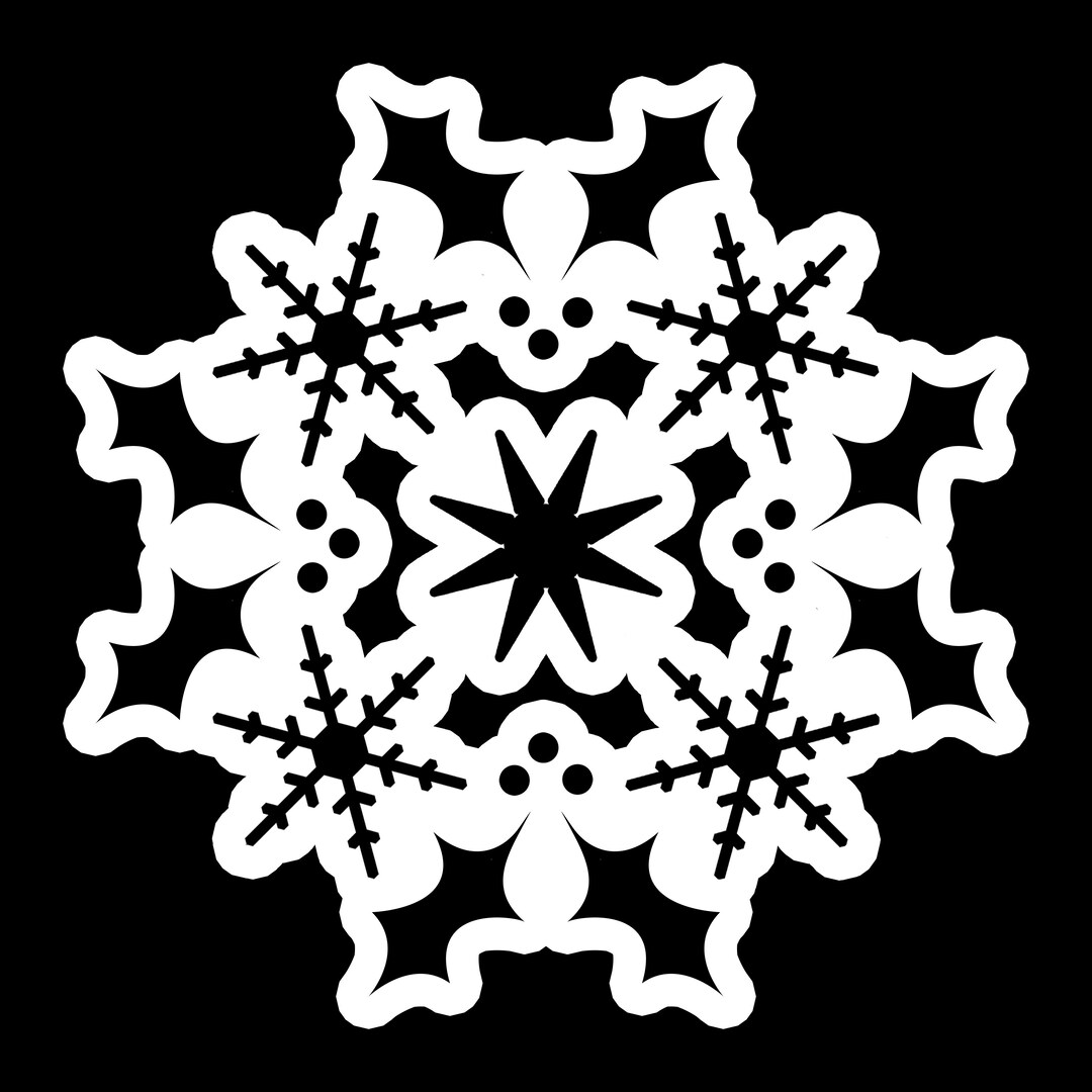 Holiday Theme Snowflake Decal - Choose Color & Size - Etsy
