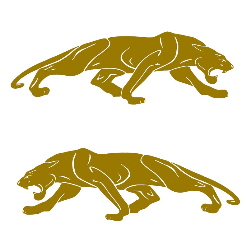Big Cat Stickers - 2 Pack of Panther Decals - Choose Color and Size - Etsy
