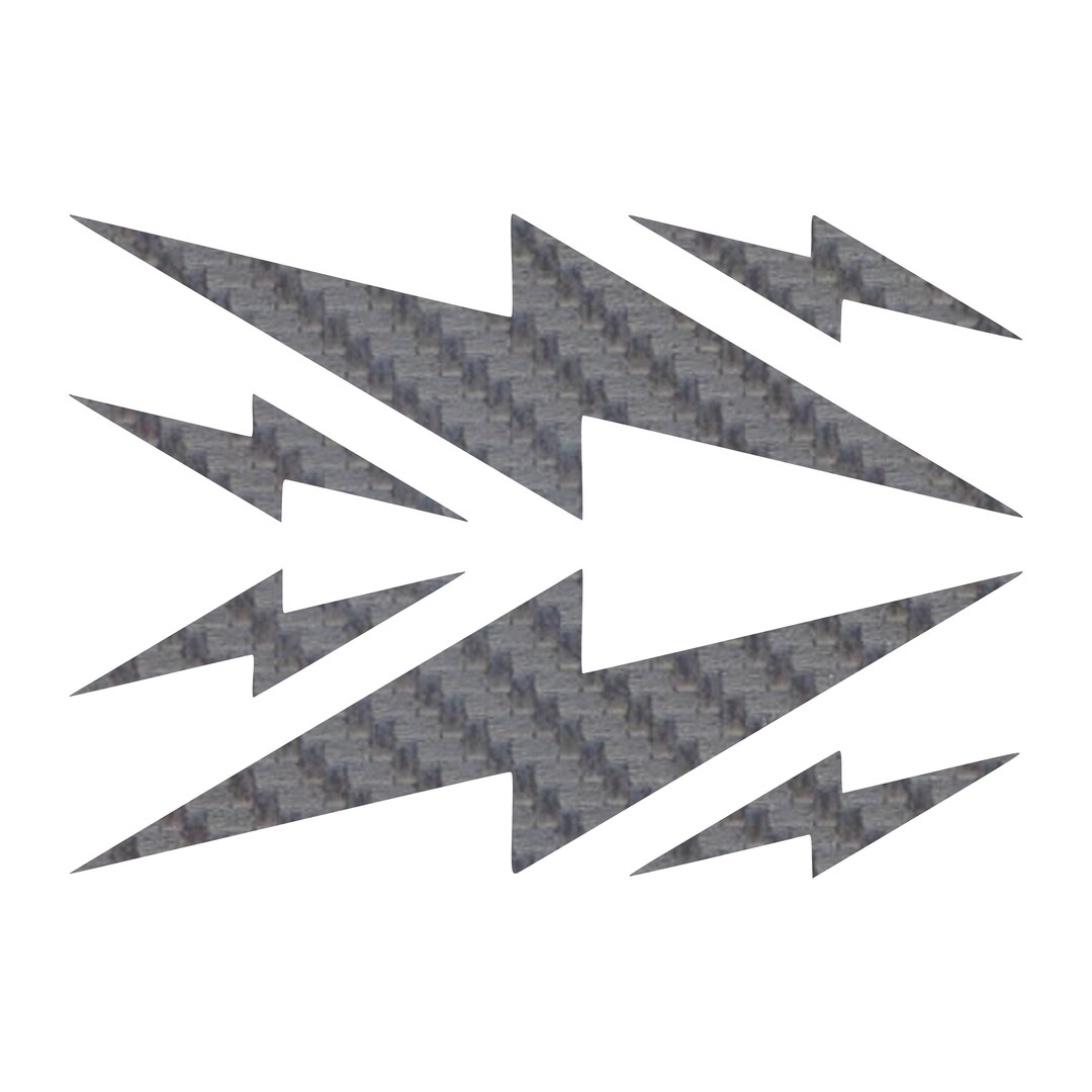 Bolts Decal - Carbon Fiber Lightning Bolts Stickers - Choose Color and ...