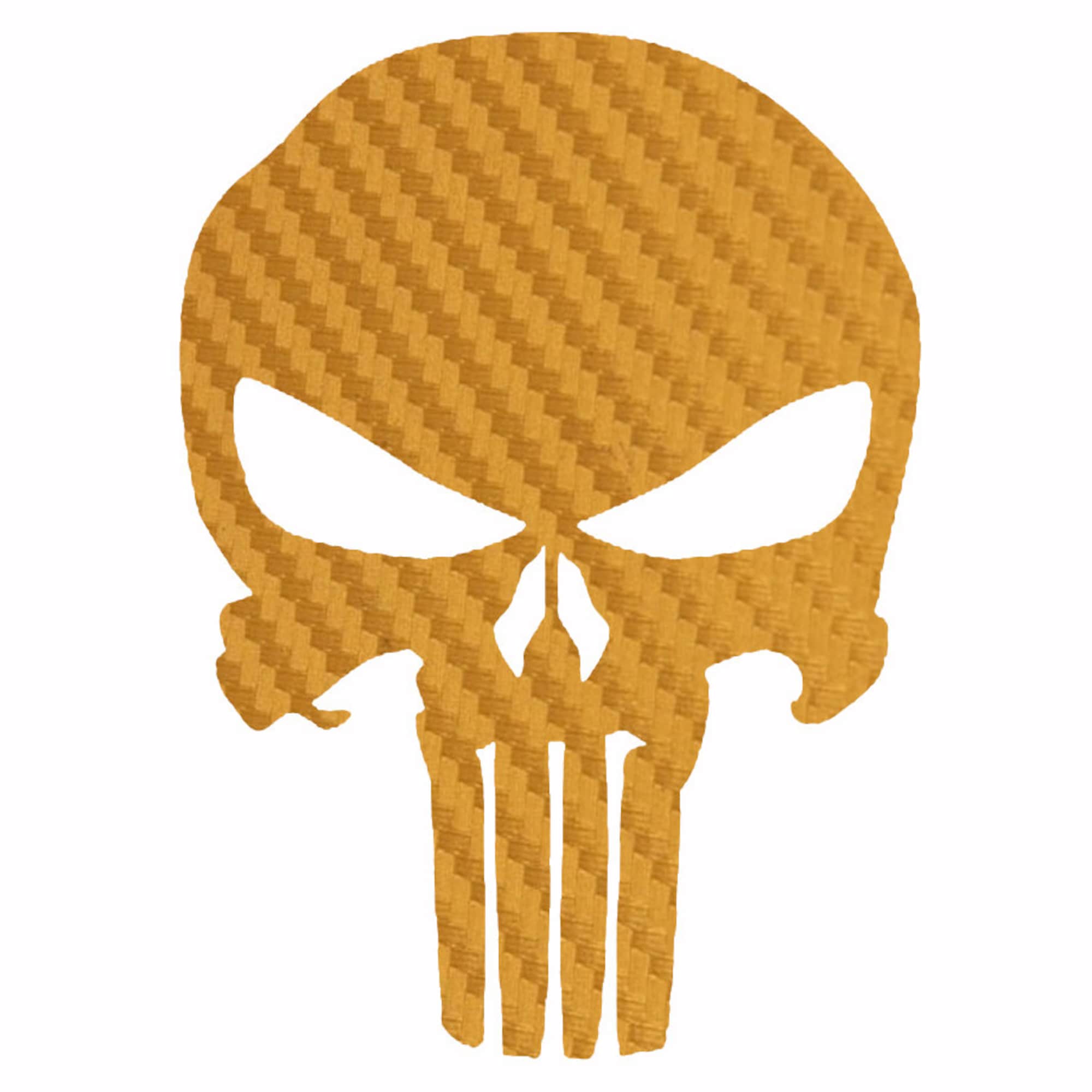 Punisher Skull Decal - Carbon Fiber Vinyl Sticker