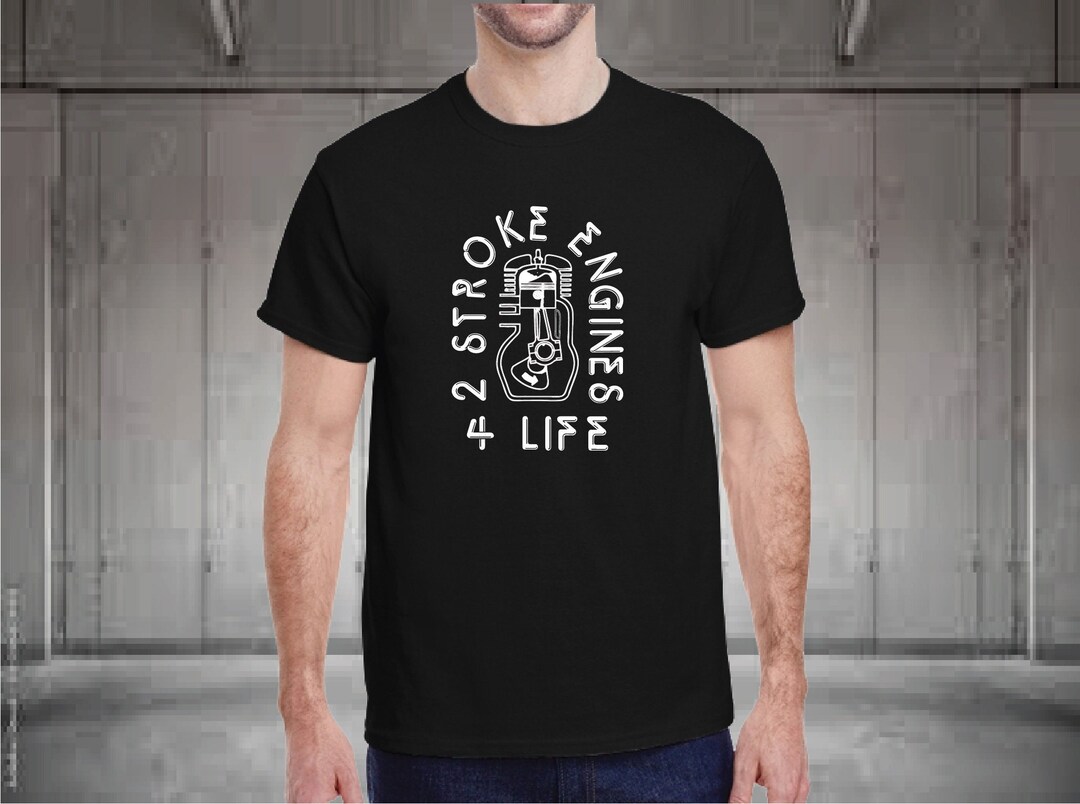 Two Stroke Engines 4 Life T-shirt - Motorcycle Cafe Racer Tee - Etsy