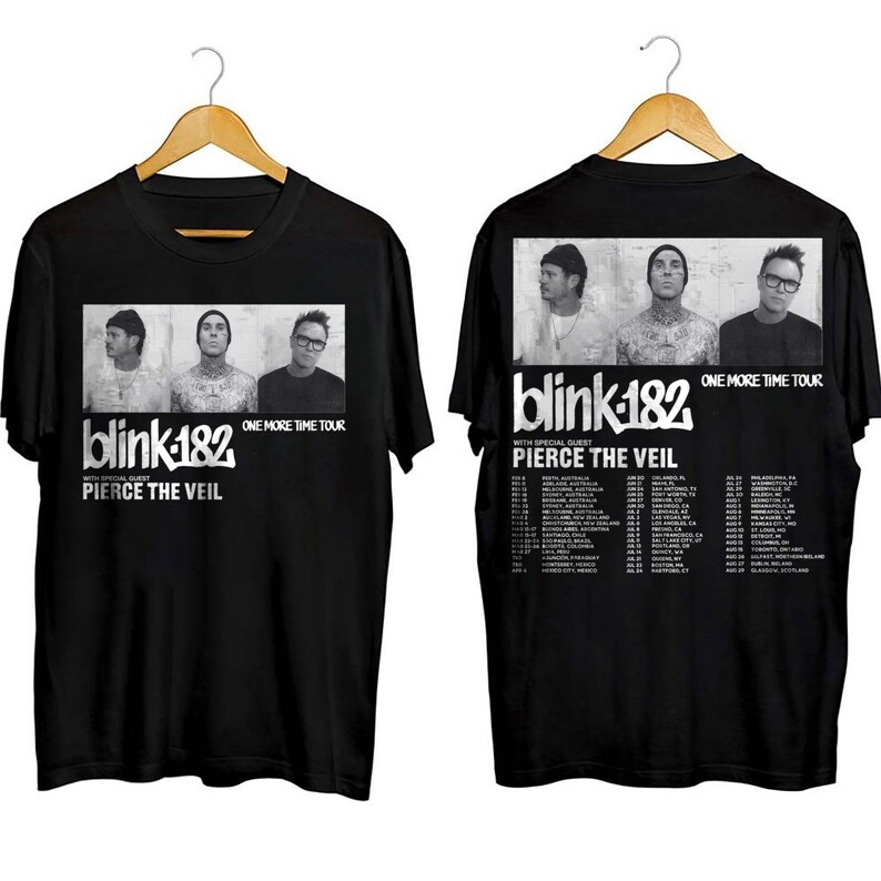 Blink 182 Music Band PNG, Special Guest Pierce the Veil PNG, One More Time Tour 2024 PNG ...