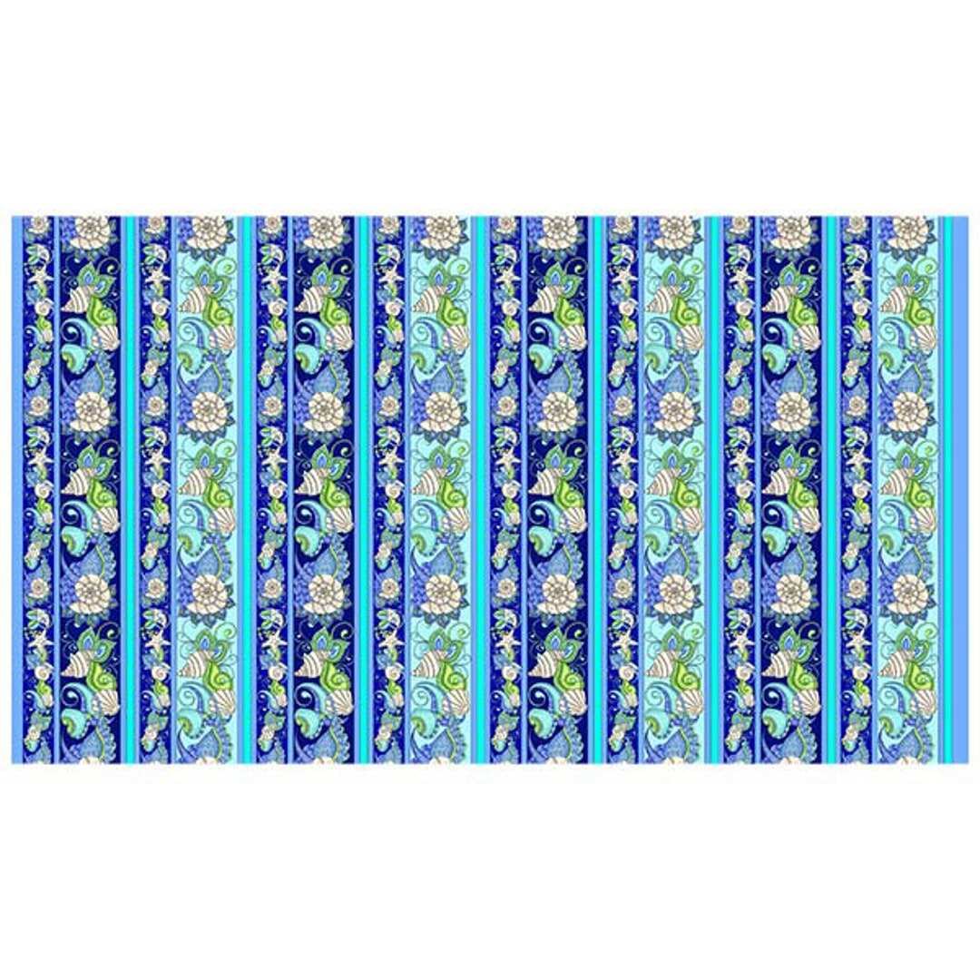 Quilting Treasures Seashell Mystique 29521-W Shell Stripe Accent ...