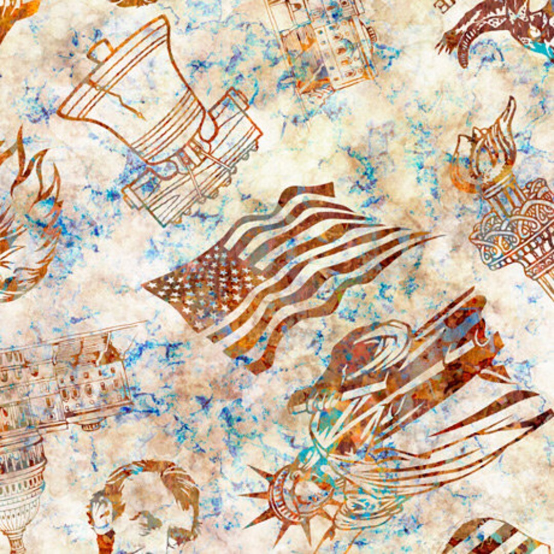 Quilting Treasures Liberty, Glory, Freedom 28142-E Patriotic Toss ...
