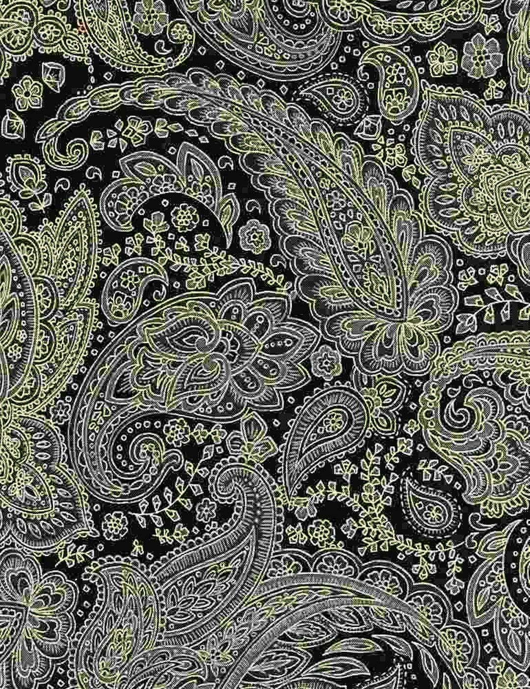 Timeless Treasures - Holiday Blenders - CM1002 - Metallic Paisley ...