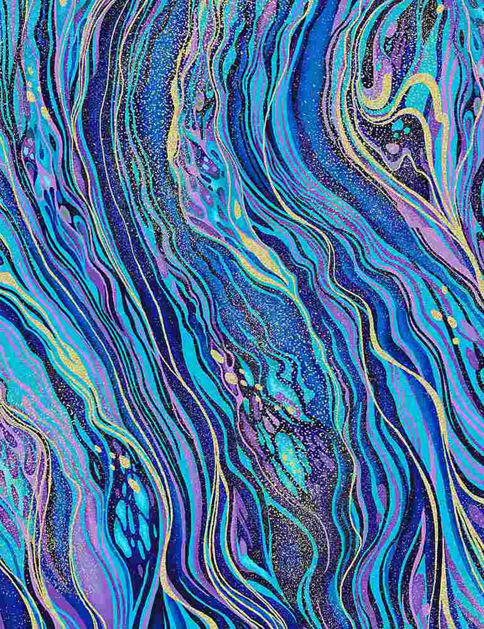 Timeless Treasures Utopia CM1027 Metallic Blue Marble - Etsy