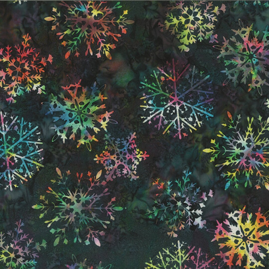 Hoffman -bali Batiks - Q2159-549 - Snowflake Celestials - Snowflakes - Batiks - Blender - Accent ...