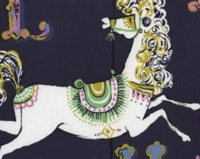 Dear Stella - Carousel in Indigo - Stella154-indigo - Blue - White ...