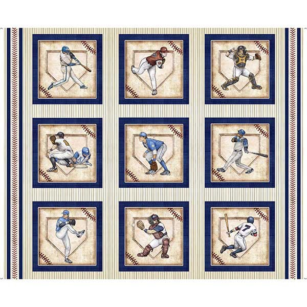 Baseball Quilt Panel - Etsy