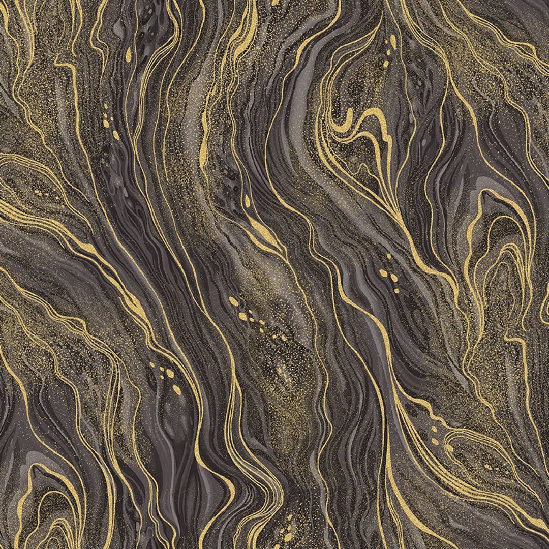 Timeless Treasures - Palazzo - CM2210 - Abstract Marbling - Metallic ...