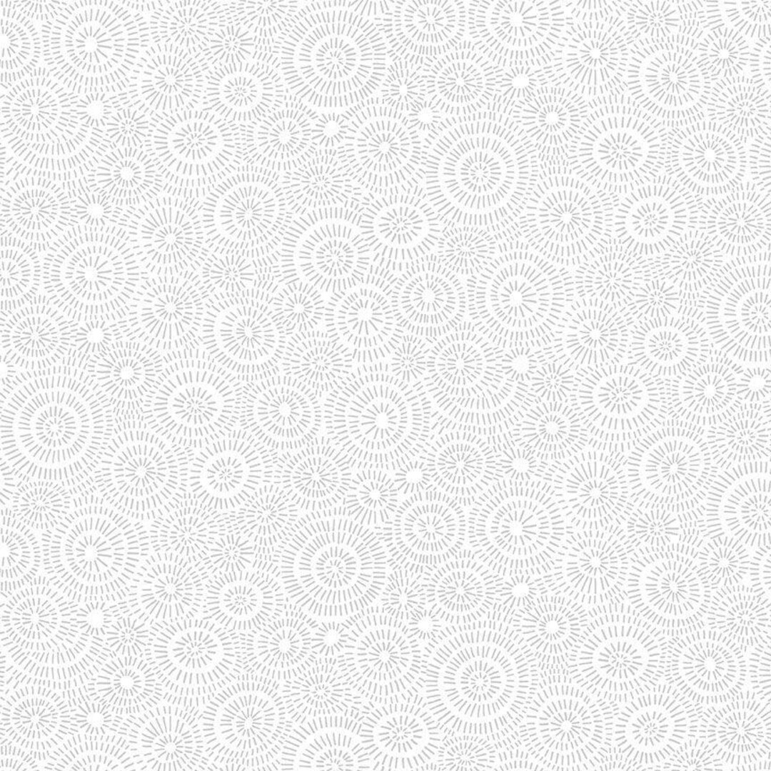 Timeless Treasures - Hue - C3114 - Geo Line Circle Shape - White ...